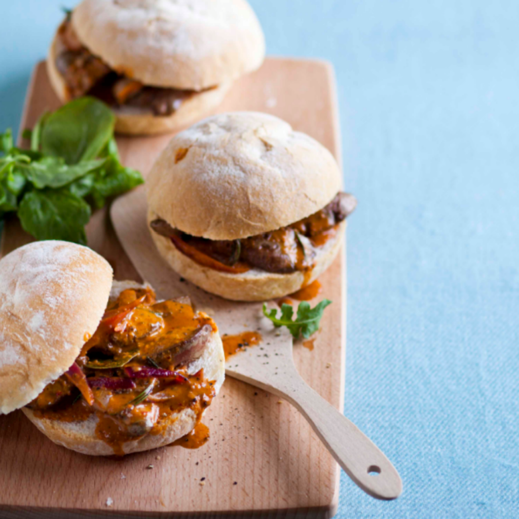 Mini spicy chicken prego with caramelized onion – Horn and Phillips ...